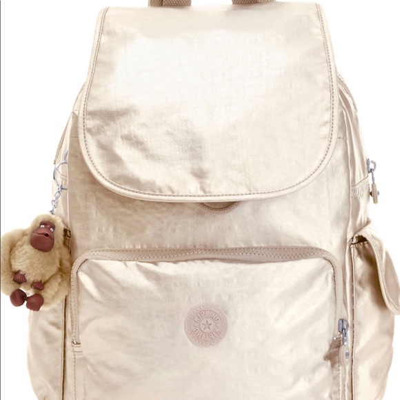 Kipling | Bags | Kipling Gold Backpack | Poshmark